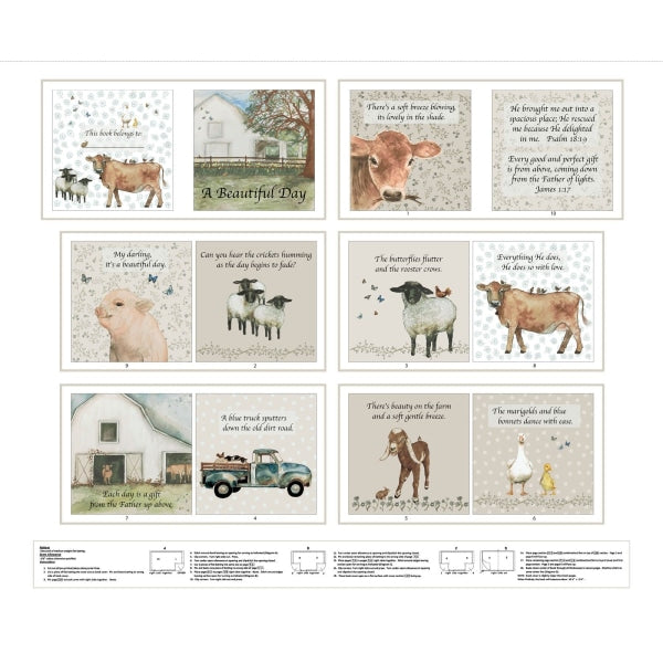 A Beautiful Day Fabric Book Panel to Sew | Quilt Girls®| QuiltGirls®