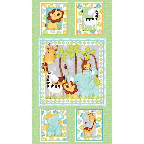 Sweet Safari Fabric Panel to sew | Quilt Girls®| QuiltGirls®