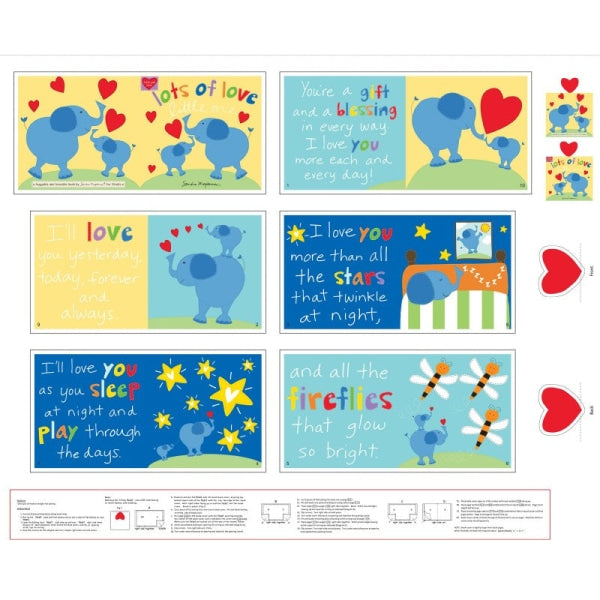 Lots of Love Little One Fabric Book Panel to sew | Quilt Girls ...